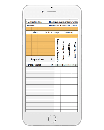 Youth Lacrosse Tryouts Evaluation Form [Free Template]